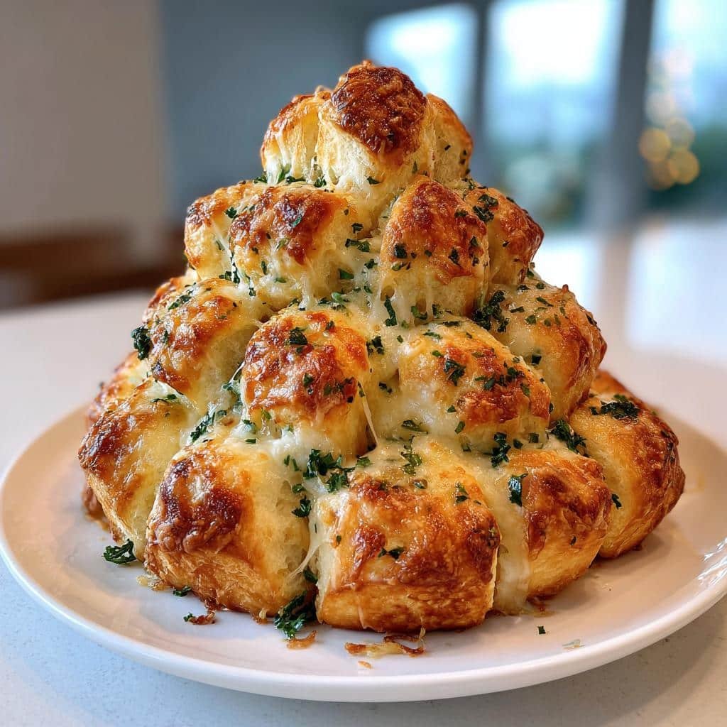 Irresistible Christmas Tree Pull Apart Bread Recipe in 3 Easy Steps