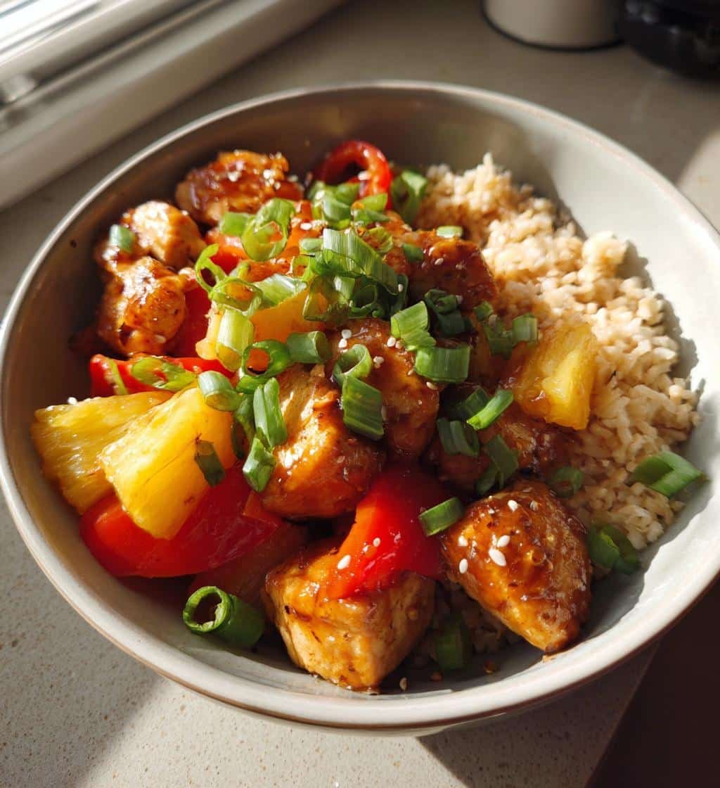 25-Minute Healthy Teriyaki Chicken and Pineapple Bowls Made Easy