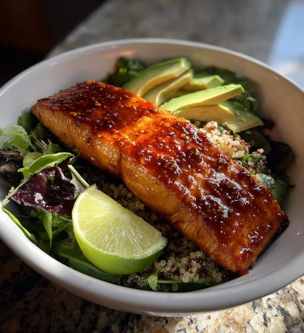 25-Minute Savory Honey Sriracha Salmon Bowls (Power Meal)