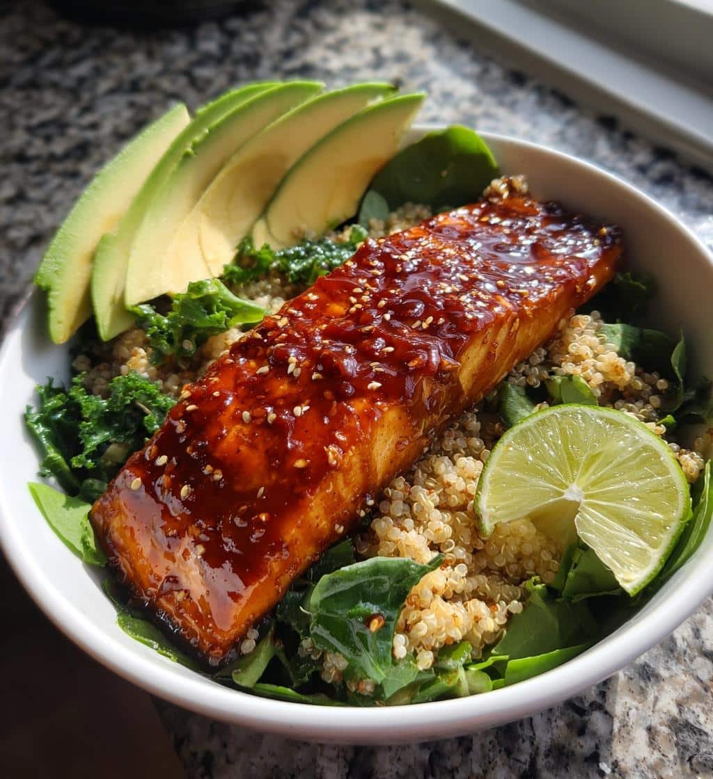 25-Minute Savory Honey Sriracha Salmon Bowls (Power Meal)