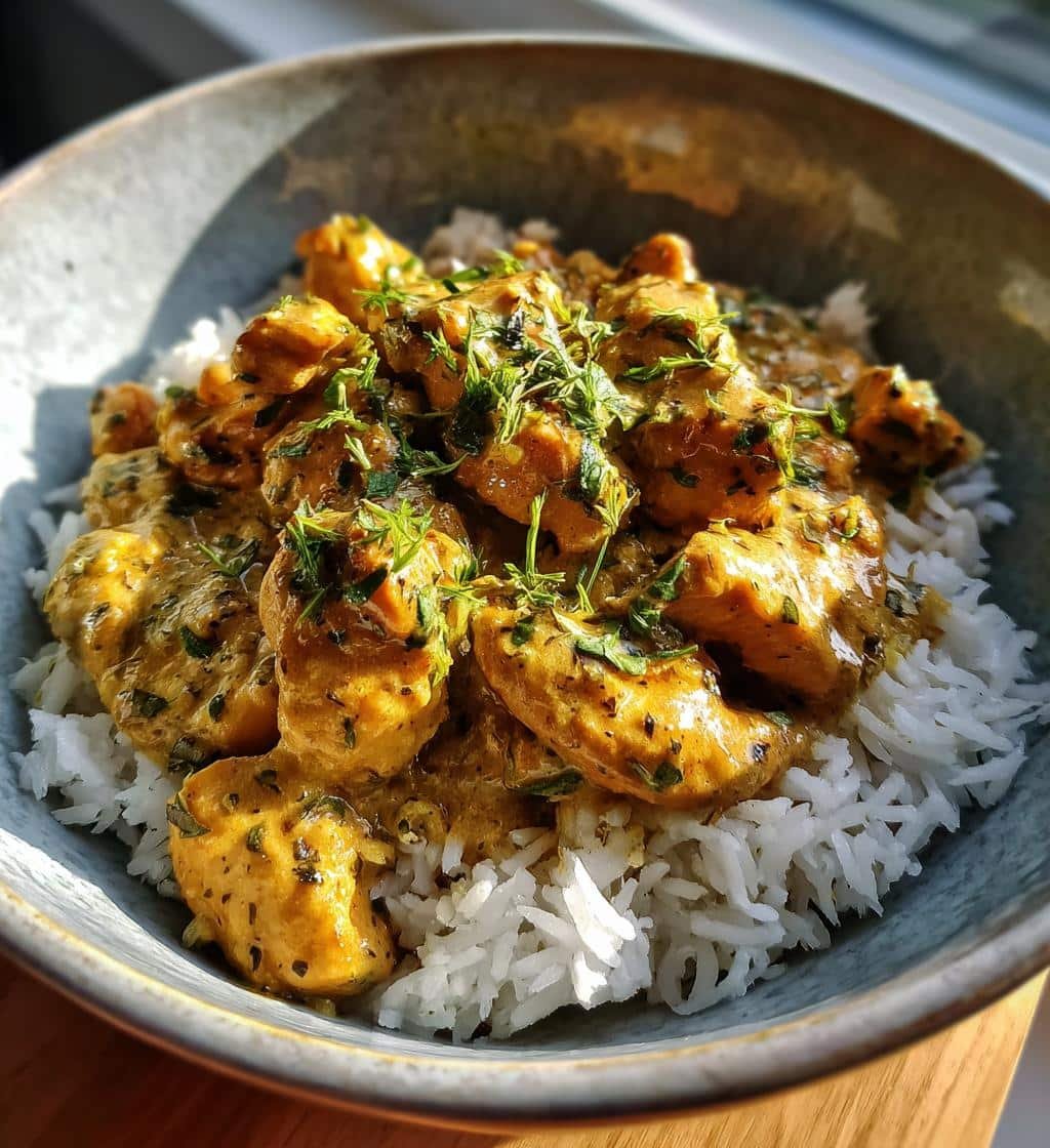 35-Minute Aromatic Spiced Coconut Basil Chicken Bliss Bowl